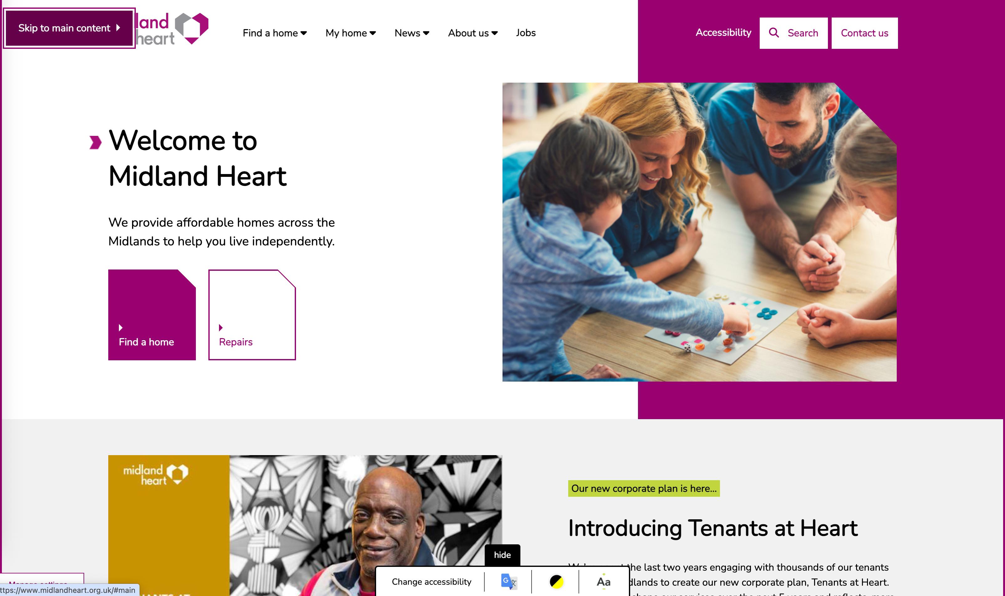 We’ve been awarded AA status for accessibility - Midland Heart